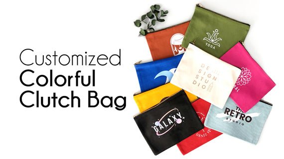 Colorful Clutch Bags | Custom Canvas Pouches | Wholesale Zippered