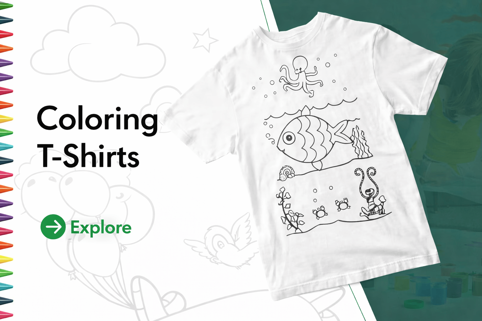 Coloring T-Shirts for Kids | Paint Your Own Shirt | Bulk School Orders