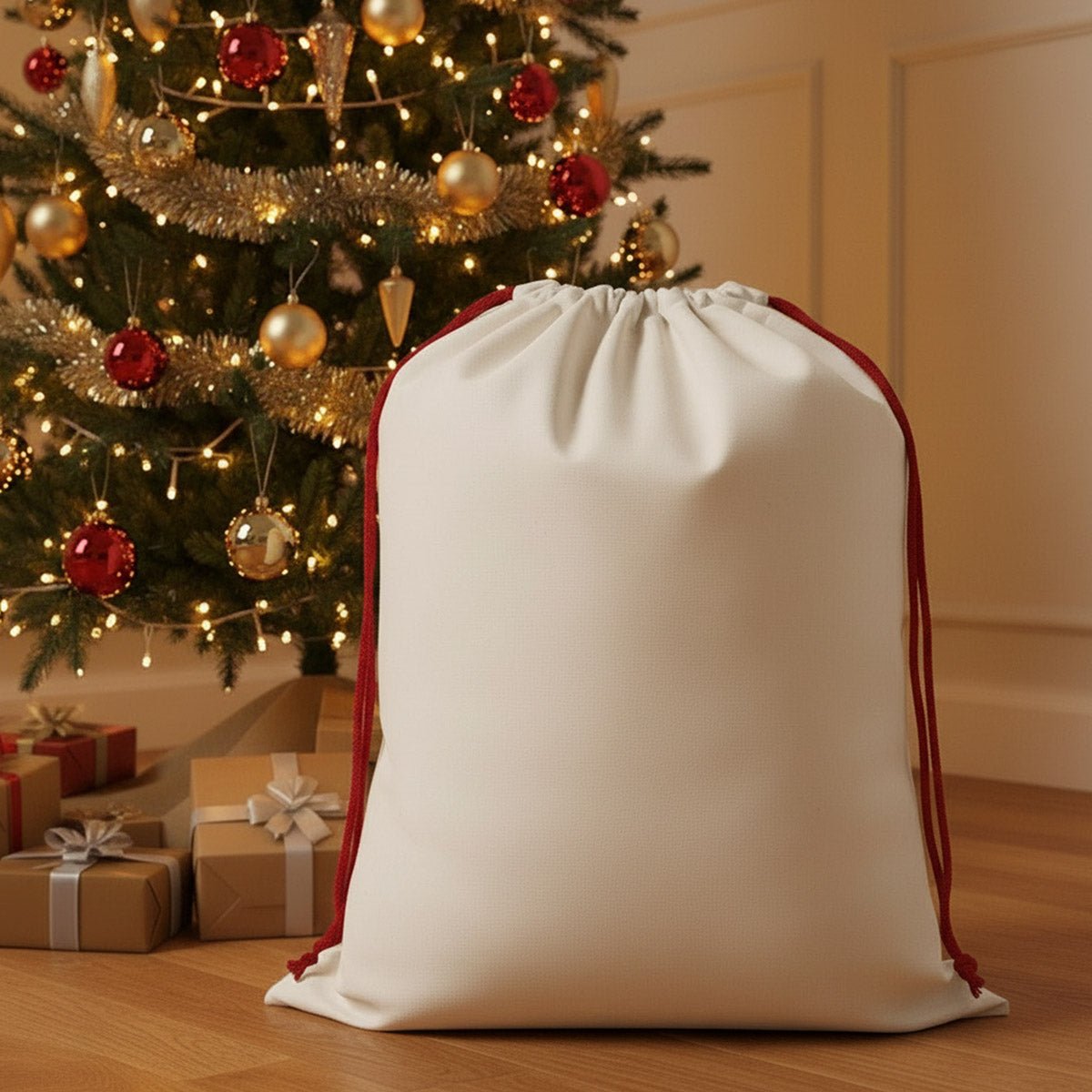 Blank Santa Sack 24x35 | Plain Christmas & New Year Gift Bag