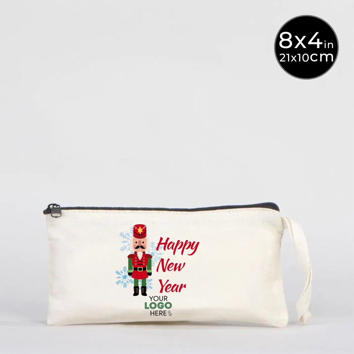 New Year Cotton Pencil Pouch – Personalized Holiday Gift Bag | Pamusan