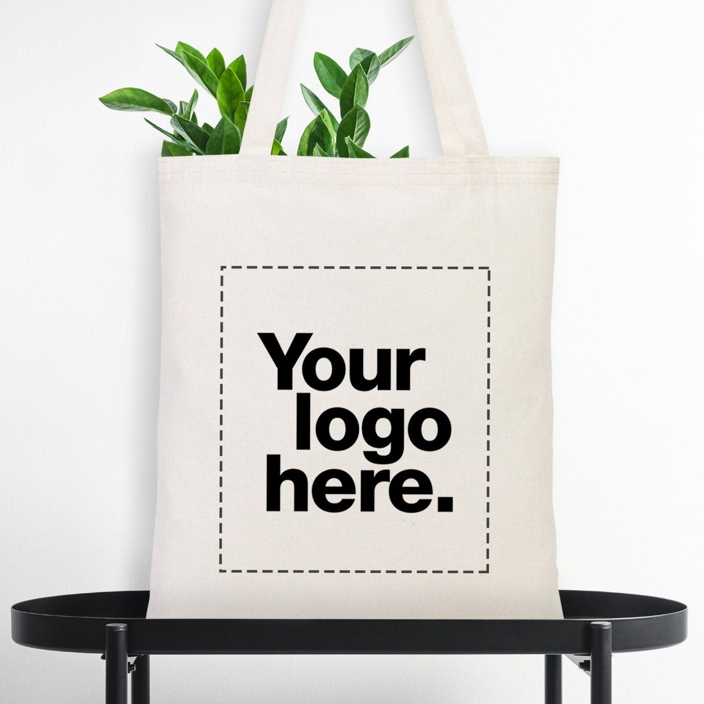 Custom Tote Bags With Logo – Reusable 8 oz Cotton Fabric Tote Bag