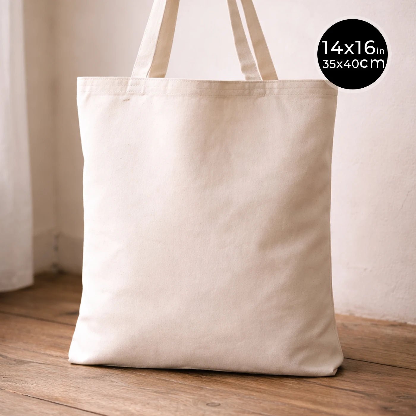 Raw Cotton Tote Bag – Blank Gabardine Fabric 14x16, Eco-Friendly