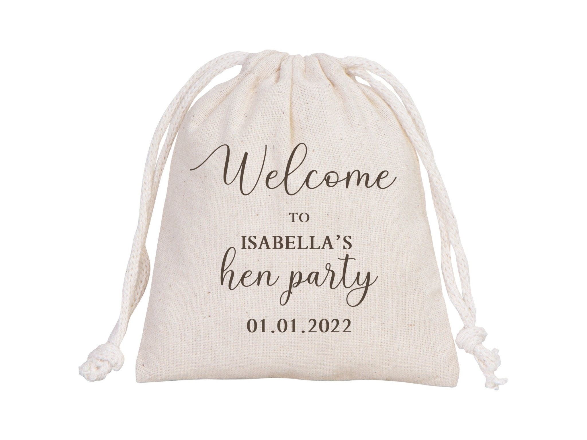Welcome to the Wedding Pouches | Custom Bridal Party Drawstring Bags